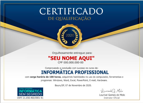 Curso Informática Sem Segredo Com Prof Lourival Melo [site Oficial